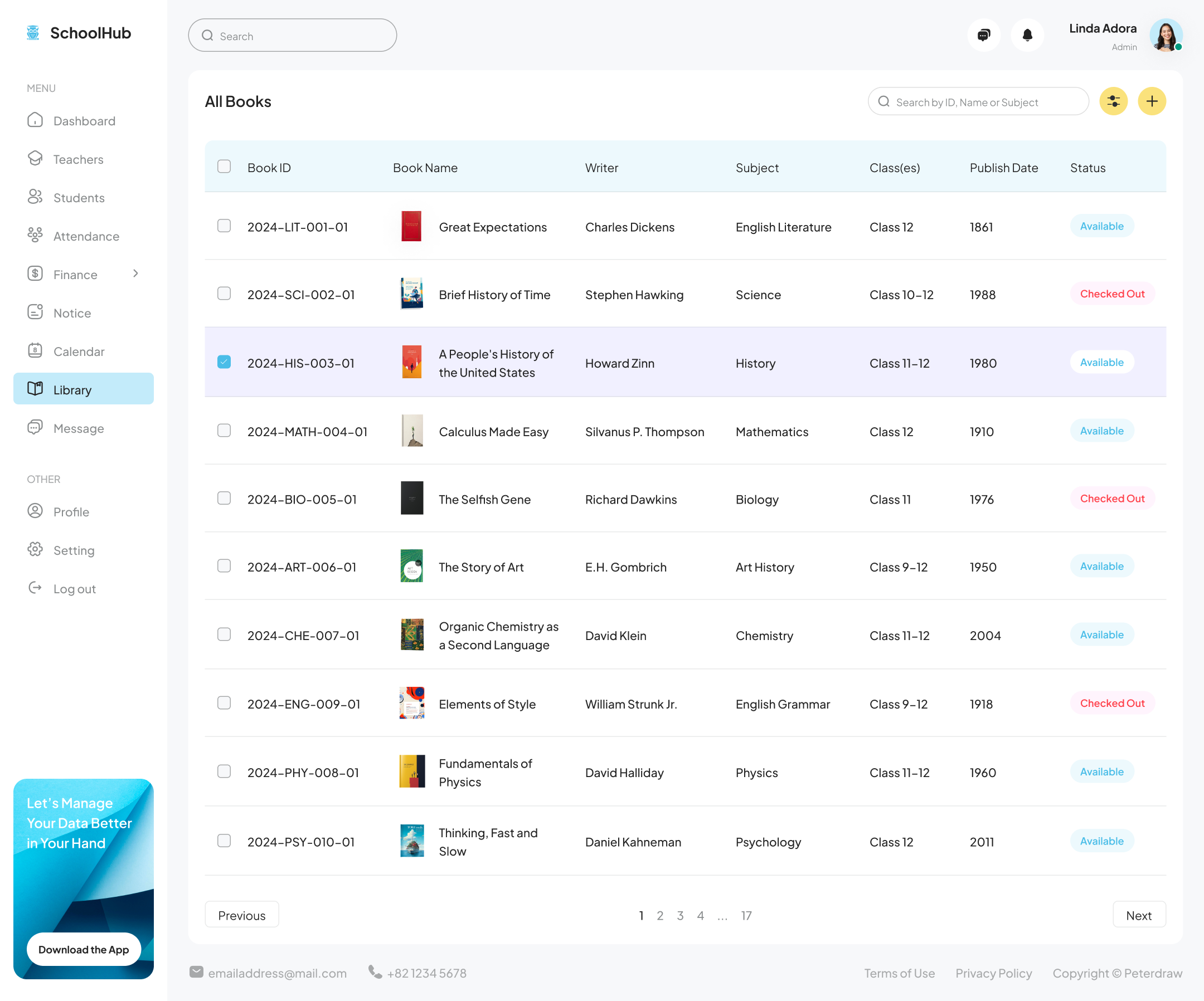 SchoolHub - School Management Dashboard Figma Template by peterdraw